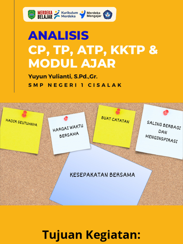 Analisis CP, TP, Atp, KKTP Dan Modul Ajar | PDF