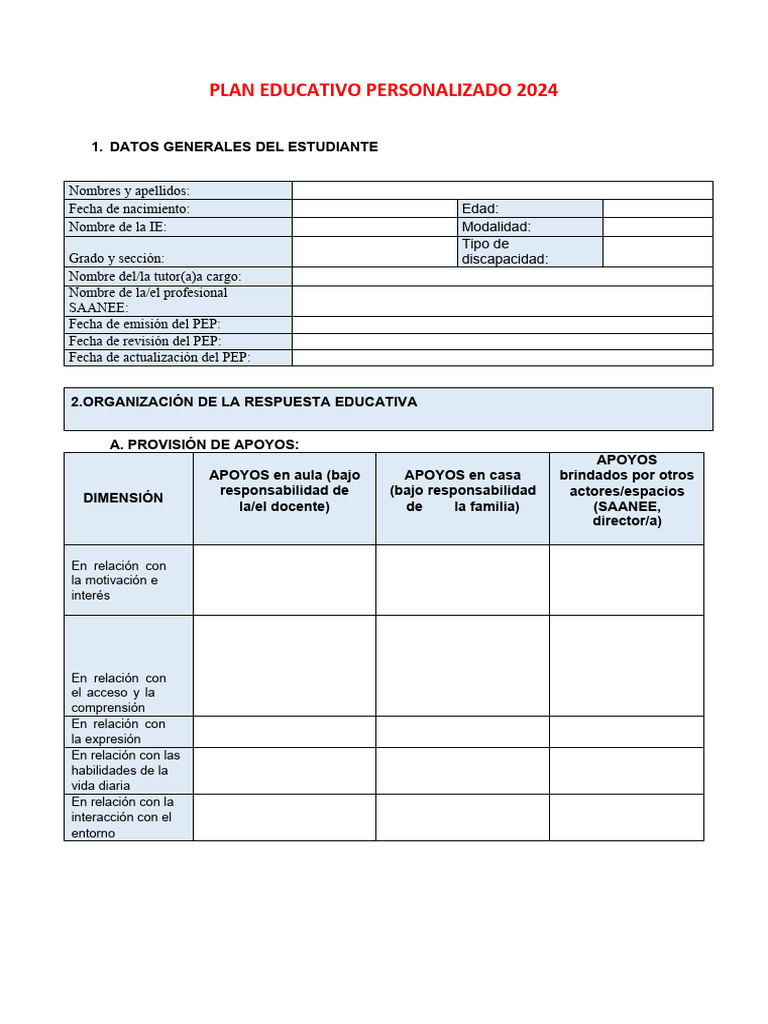 ESQUEMA DEL PEP (1) | PDF | Modificación de comportamiento | Aprendizaje