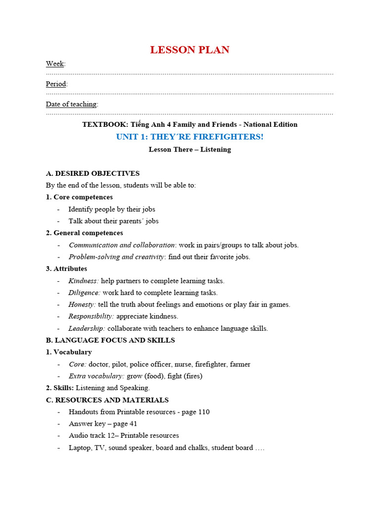 LESSON PLAN g4 w4 23 | PDF | Lesson Plan | Learning