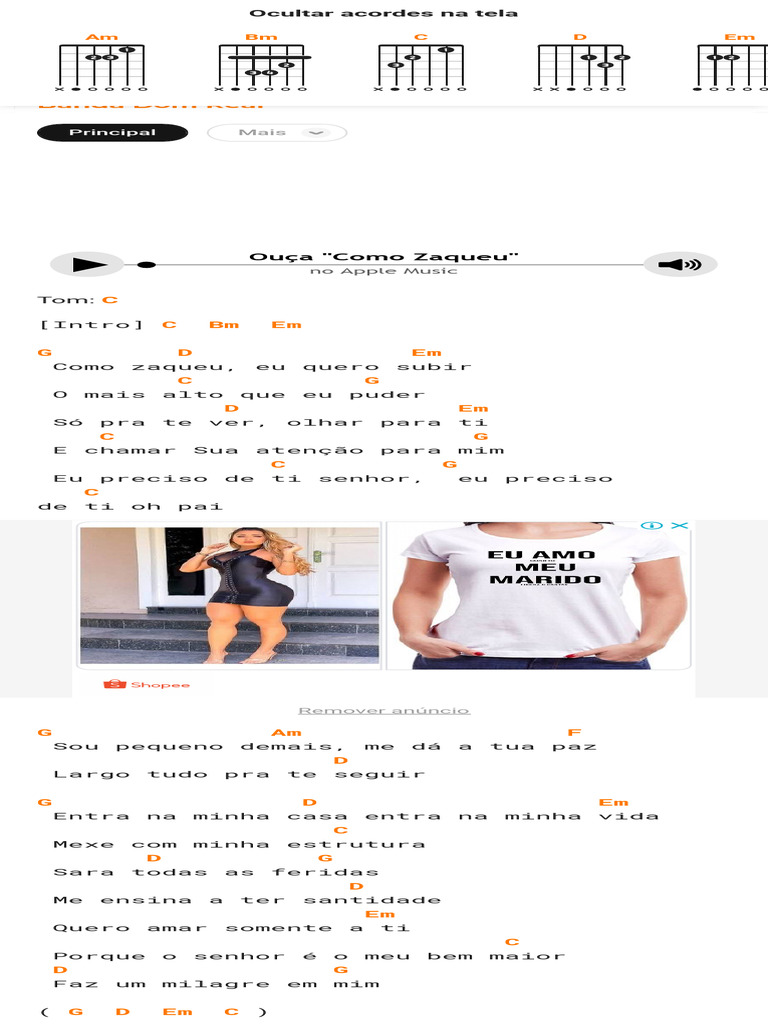 Como Zaqueu - Banda Dom Real - Cifra Club | PDF | Música gravada