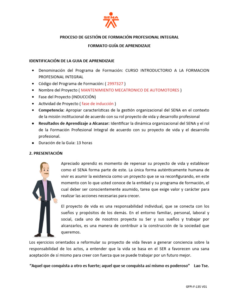 Guia Induccion Dena #3 | PDF | Dignidad | Aprendizaje