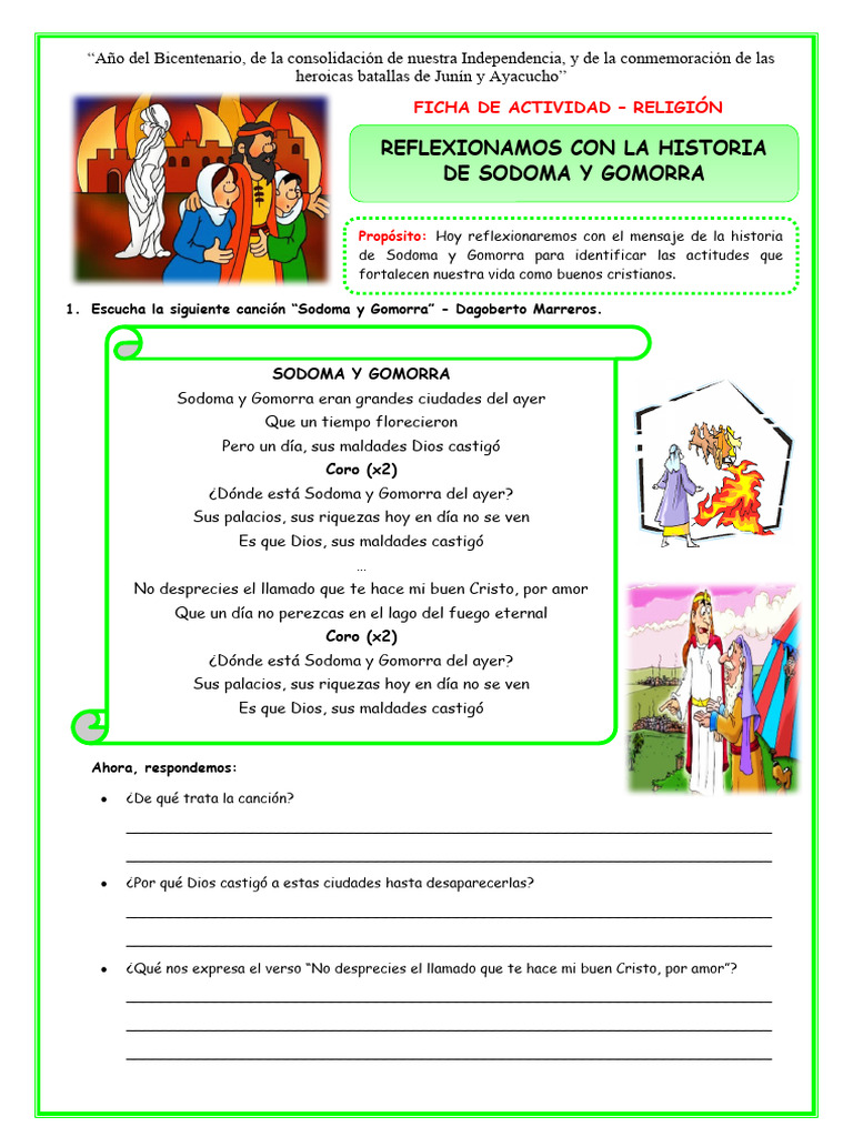 Ficha-Juev-Relig-Reflexionamos Con La Historia de Sodoma y Gomorra ...
