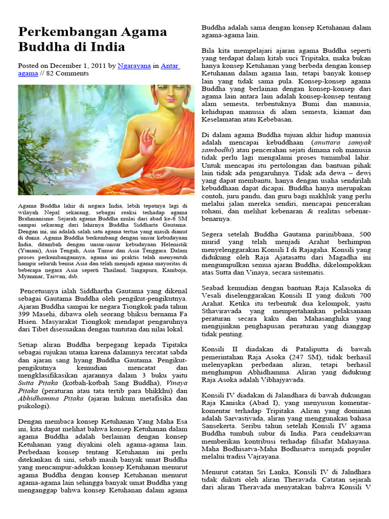 Sejarah Perkembangan Agama Buddha | PDF | Ilmu Sosial | Agama ...