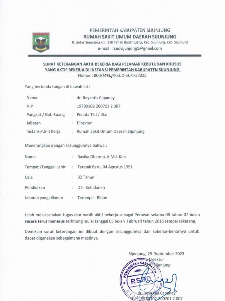 Surat Ket Aktif Vika | PDF