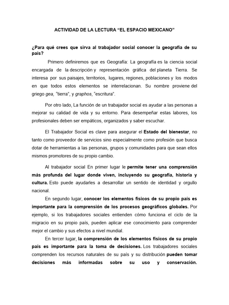 Actividad de La Lectura | PDF Actividad de La Lectura | PDF
