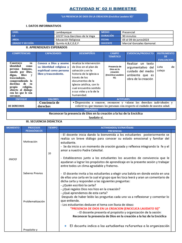 Actividad 02 segunda unidad 4to | PDF | Evaluación | Maestros