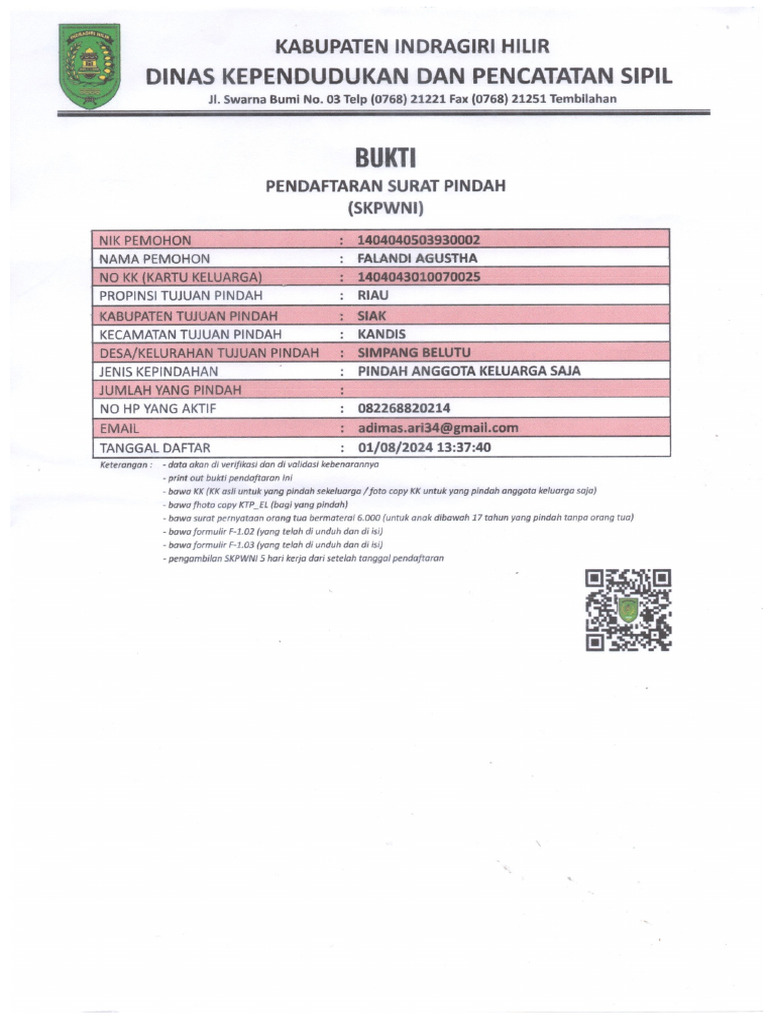 SURAT PINDAH | PDF