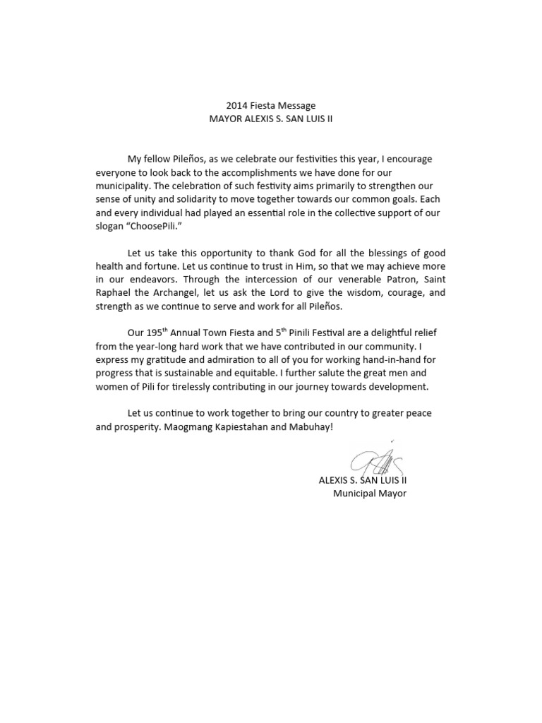 Message Town Fiesta 2014 | PDF