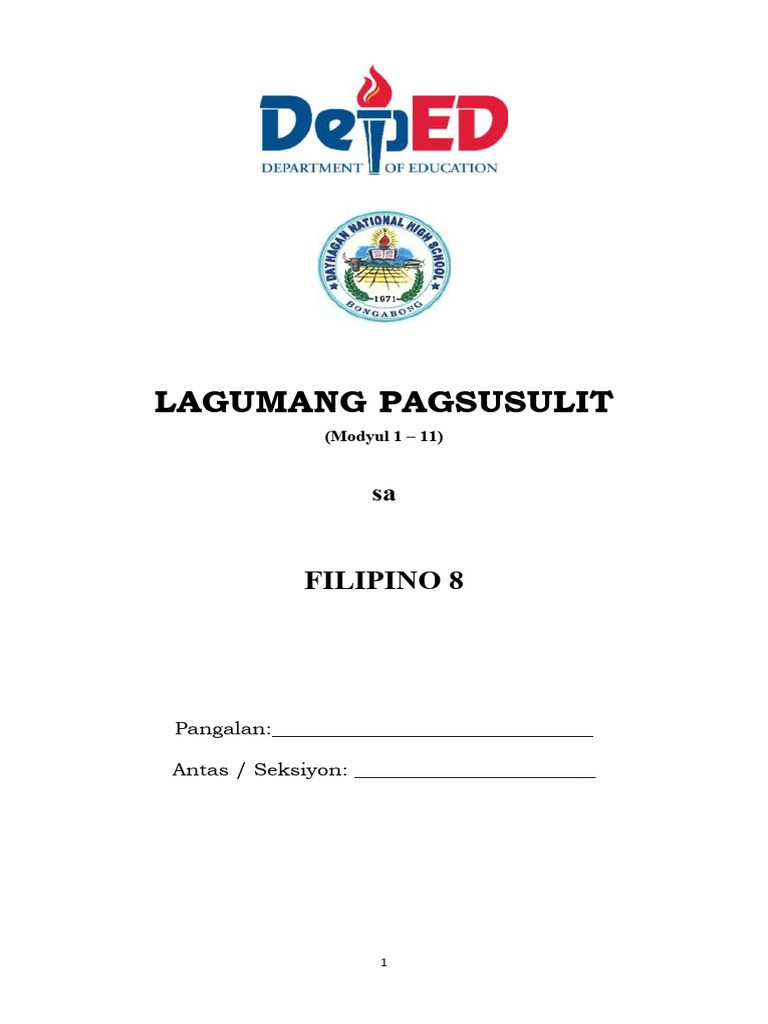 1st Performance Task Filipino 8 | PDF