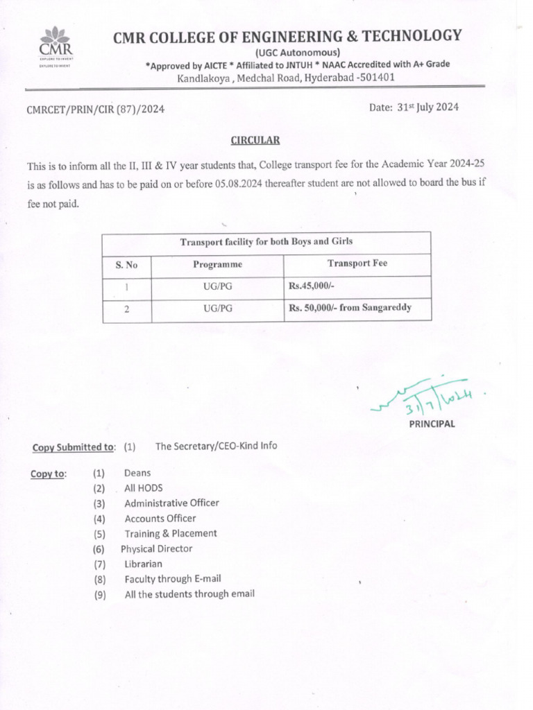 Transport Fee | PDF