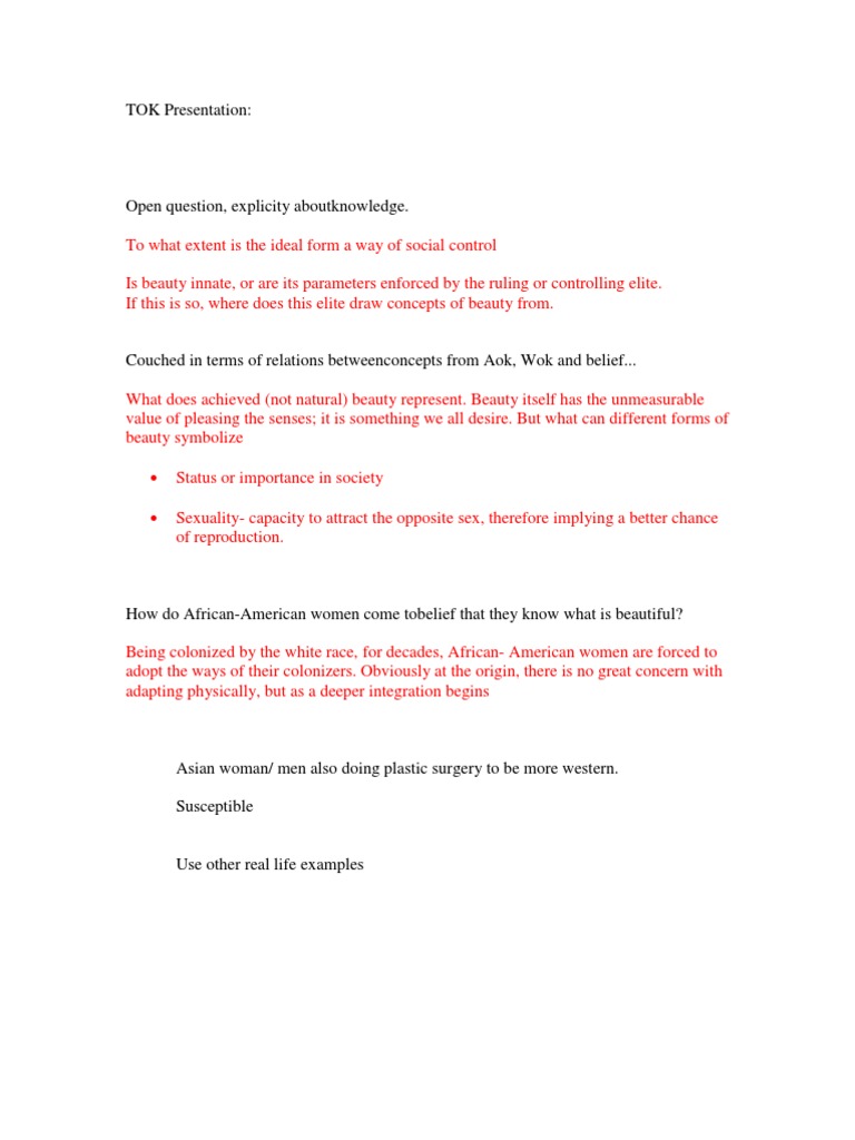 TOK Presentation | PDF