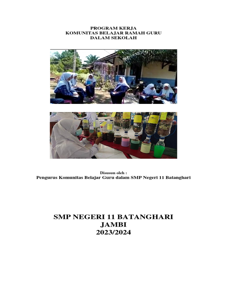 Program Kerja Kombel Dalam Sekolah | PDF