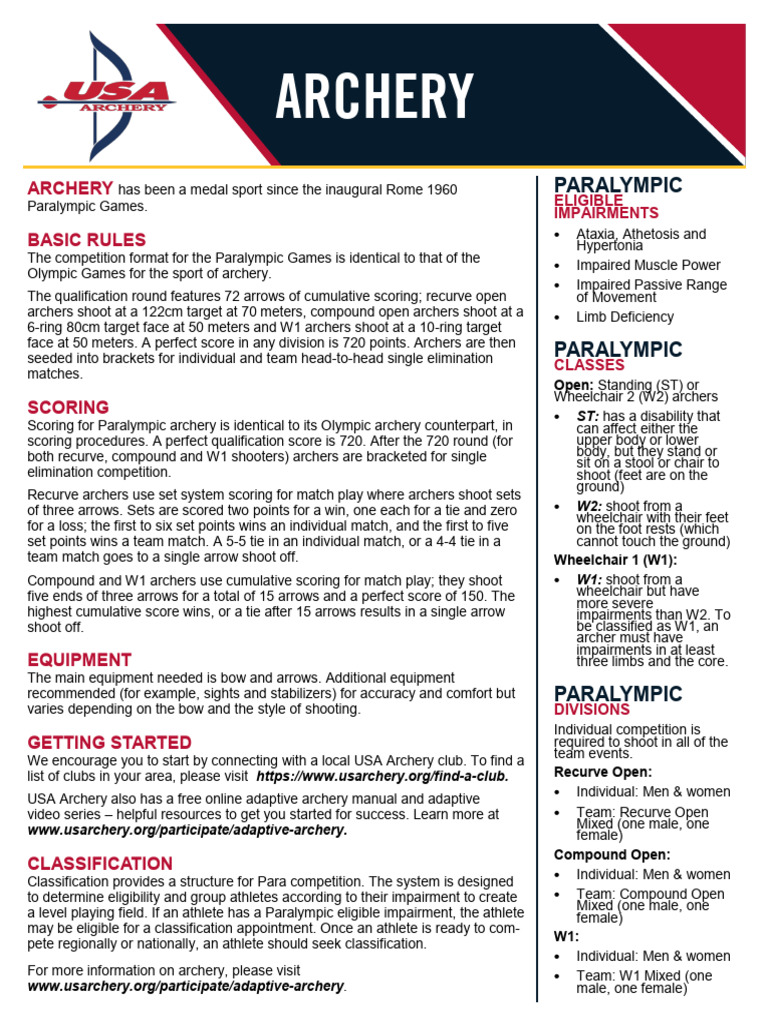 Sport Overview - Archery | PDF | Archery | Scoutcraft