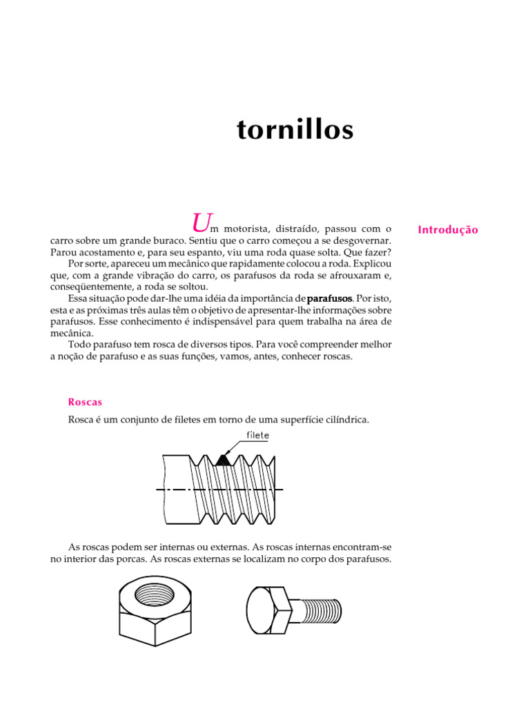 03 Tornillos o Bulones (Parafusos) | PDF | Parafuso