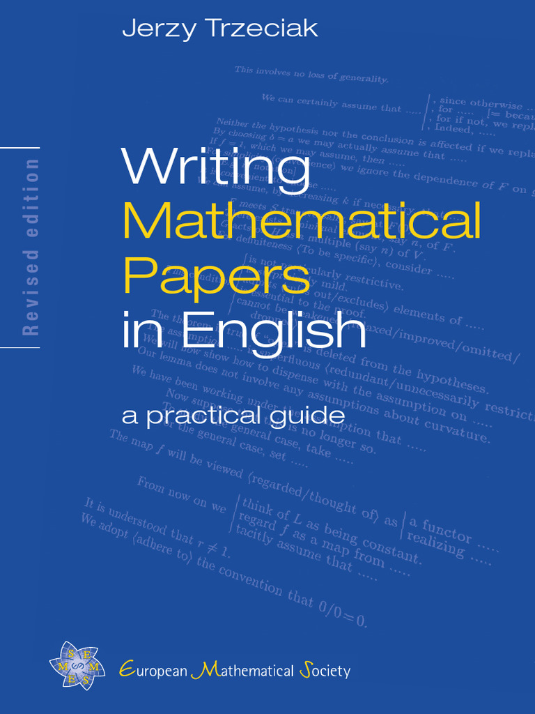 Writing Mathematical Papers in English | PDF | Theorem | Mathematical Proof