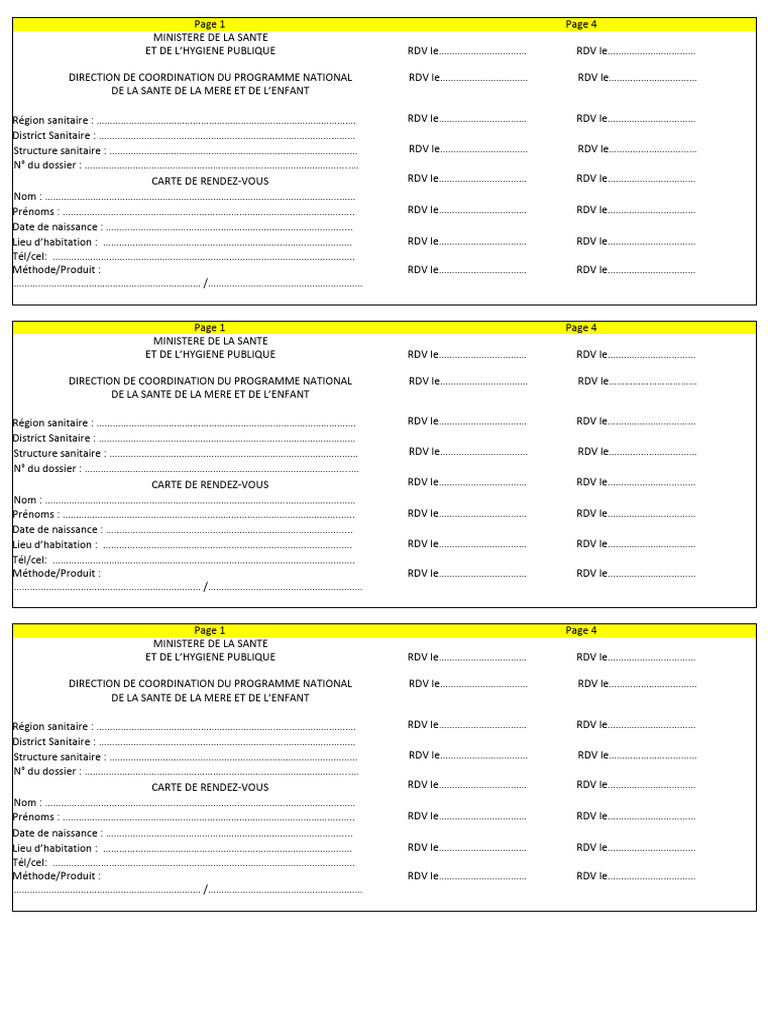 A4 - Nouveau - Carte de RDV | PDF