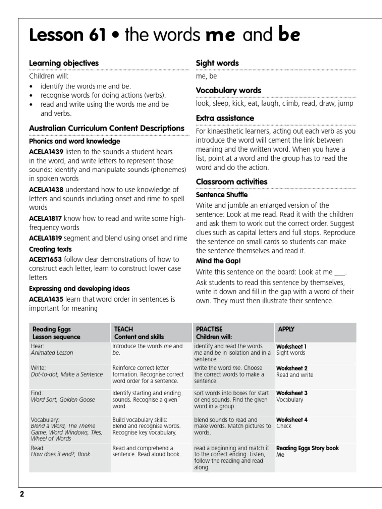 Lesson 61 Au | PDF | Phonics | Cognition