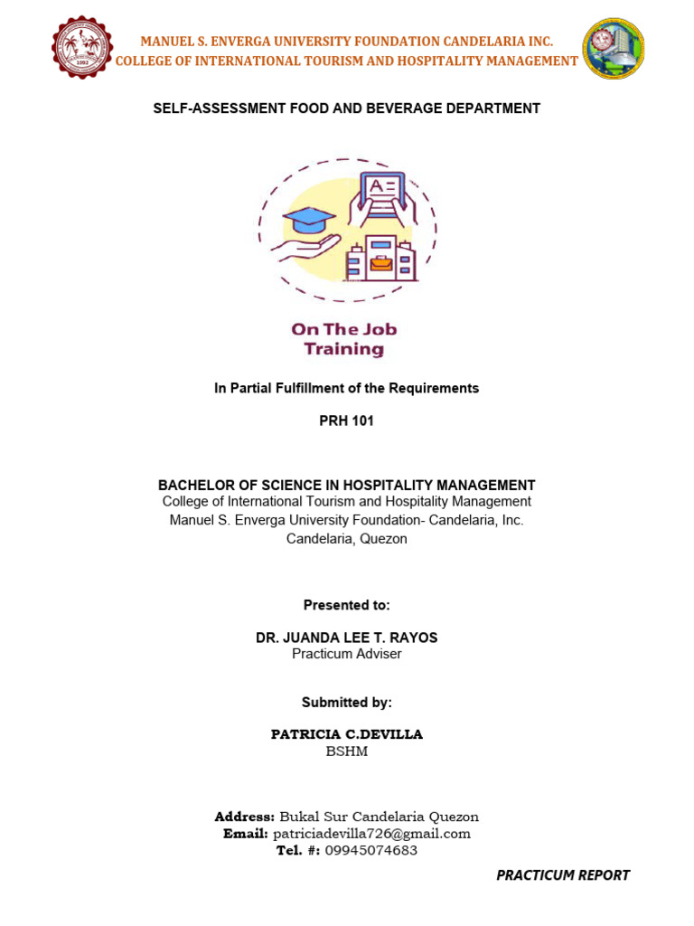 2024 SELF ASSESSMENT CHECKLIST - Docx Patring | PDF | Buffet | Tableware