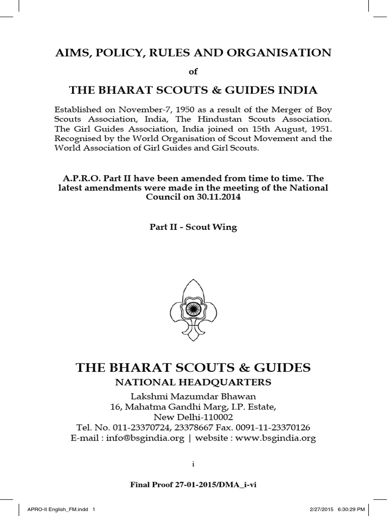 Apro II English2015 | PDF | Scouting | Youth Movements