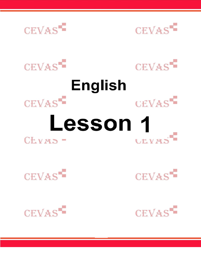 Lesson 1-4 English | PDF