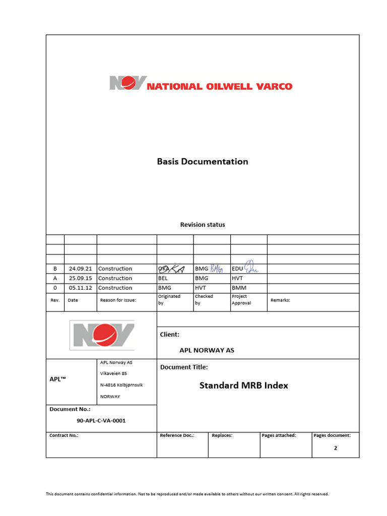 90-APL-C-VA-0001 - Standard MRB | PDF | Mechanical Engineering