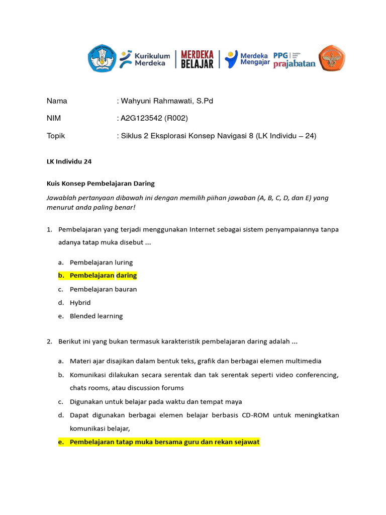 Siklus 2 - Eksplorasi Konsep - LK Individu 24 - Wahyuni Rahmawati | PDF ... Siklus 2 - Eksplorasi Konsep - LK Individu 24 - Wahyuni Rahmawati | PDF ...