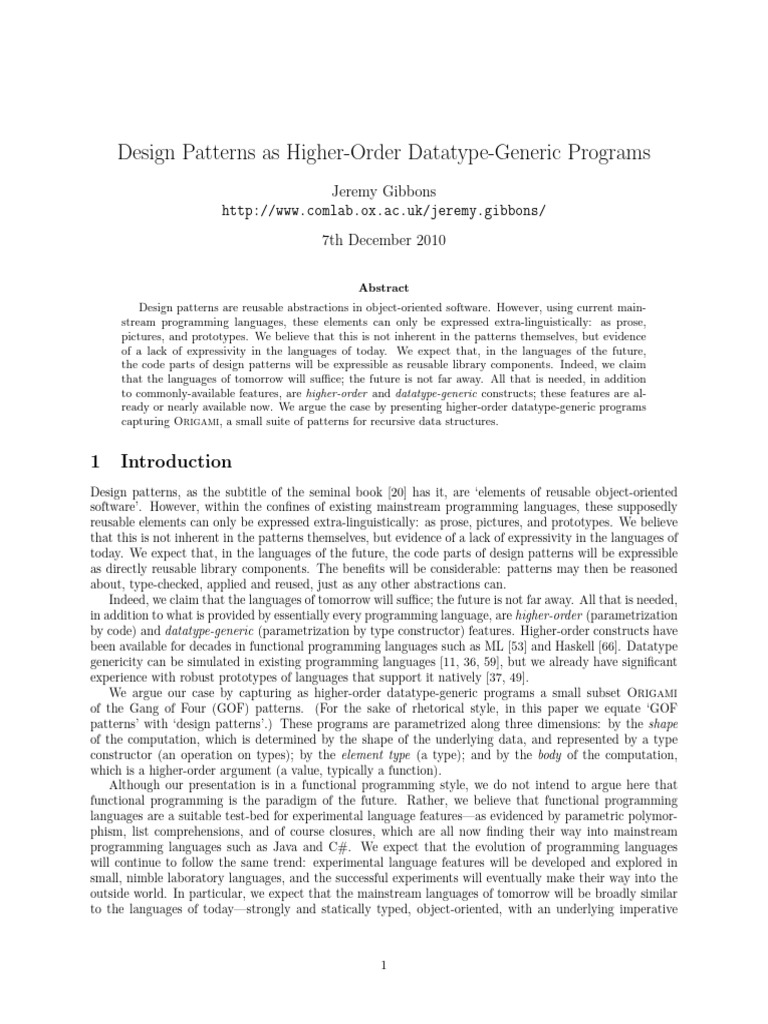 Higher-Order Design Patterns Explained | PDF | Data Type | C++