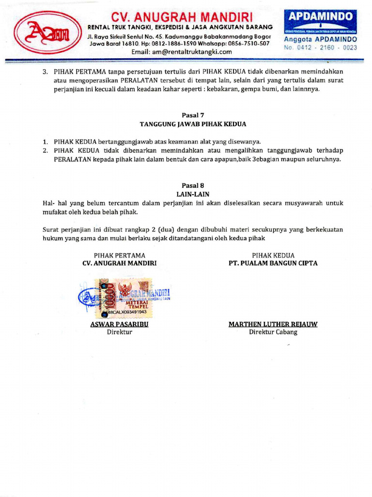 Surduk PT Pualam Bangun Cipta34 | PDF