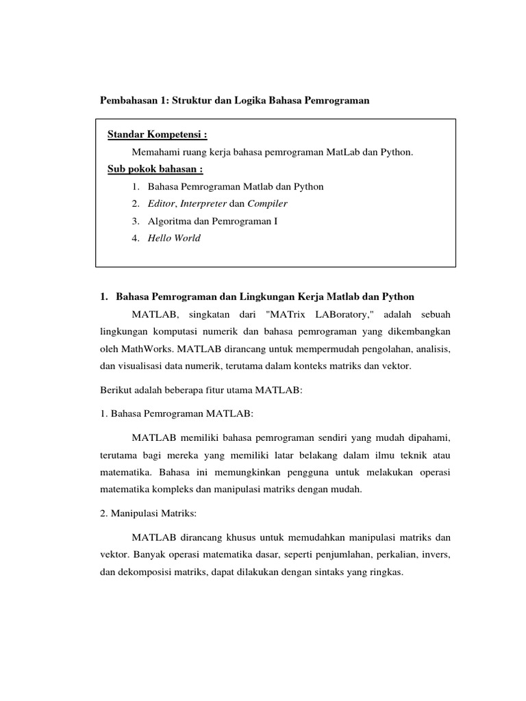 Belajar MATLAB & Python | PDF | Teknologi & Rekayasa