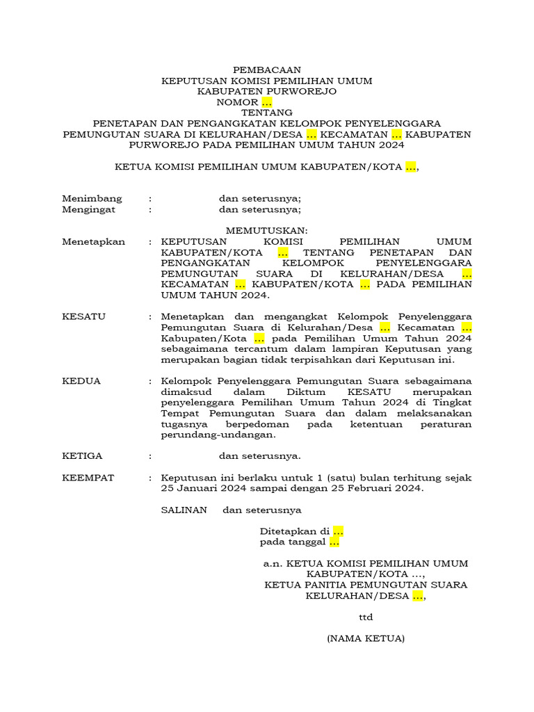 Baca Keputusan KPPS | PDF