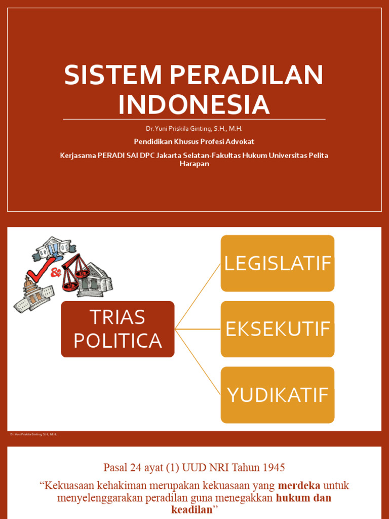 Sistem Peradilan Indonesia FH Uph Peradi Sai | PDF