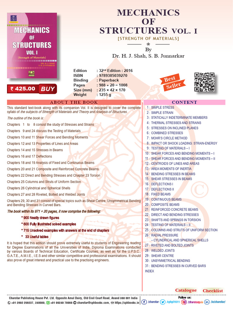 Mechanics of Structure I | PDF | Beam (Structure) | Bending