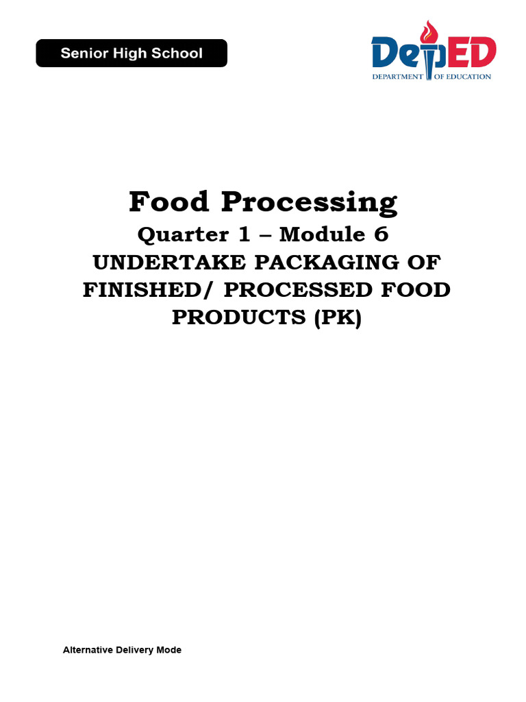 Grade 12 Module 6 TVL | PDF | Food Preservation | Occupational Safety And Health