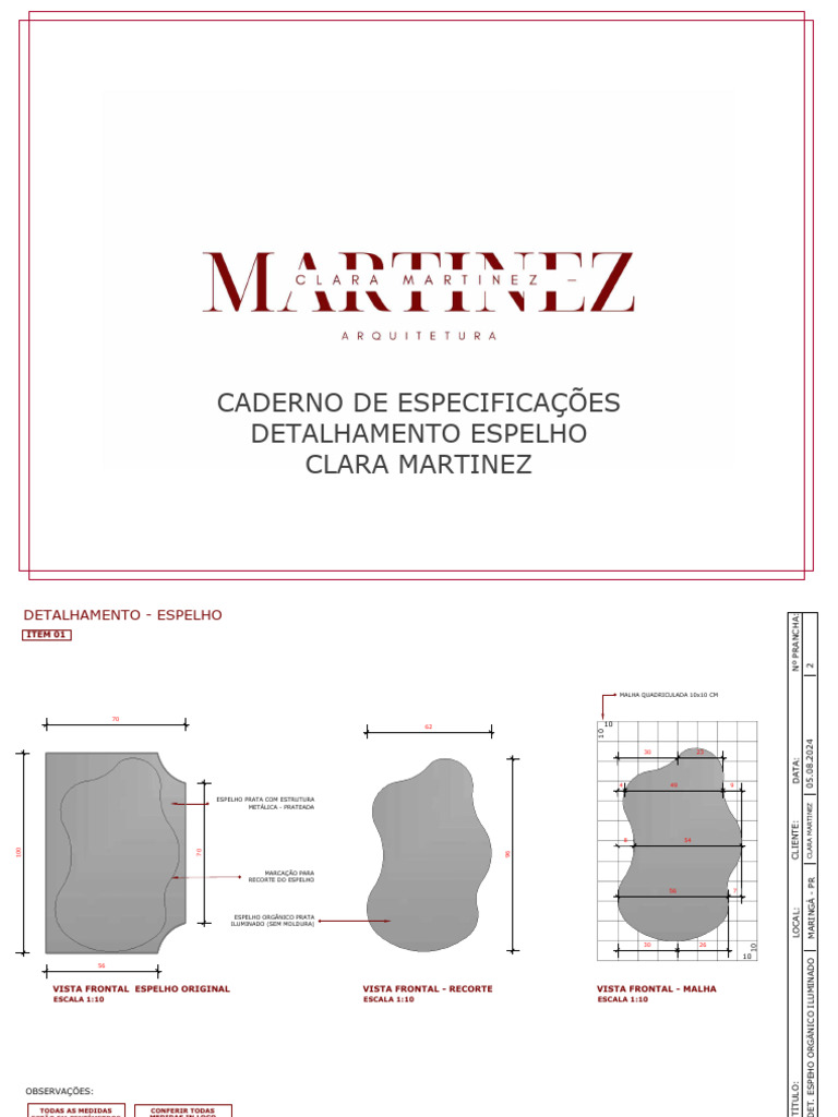 Detalhamento Espelho Orgânico | PDF