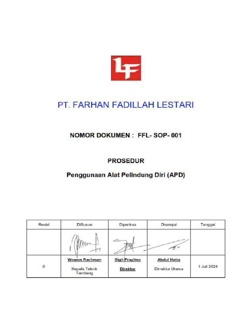 FFL Sop 001 | PDF