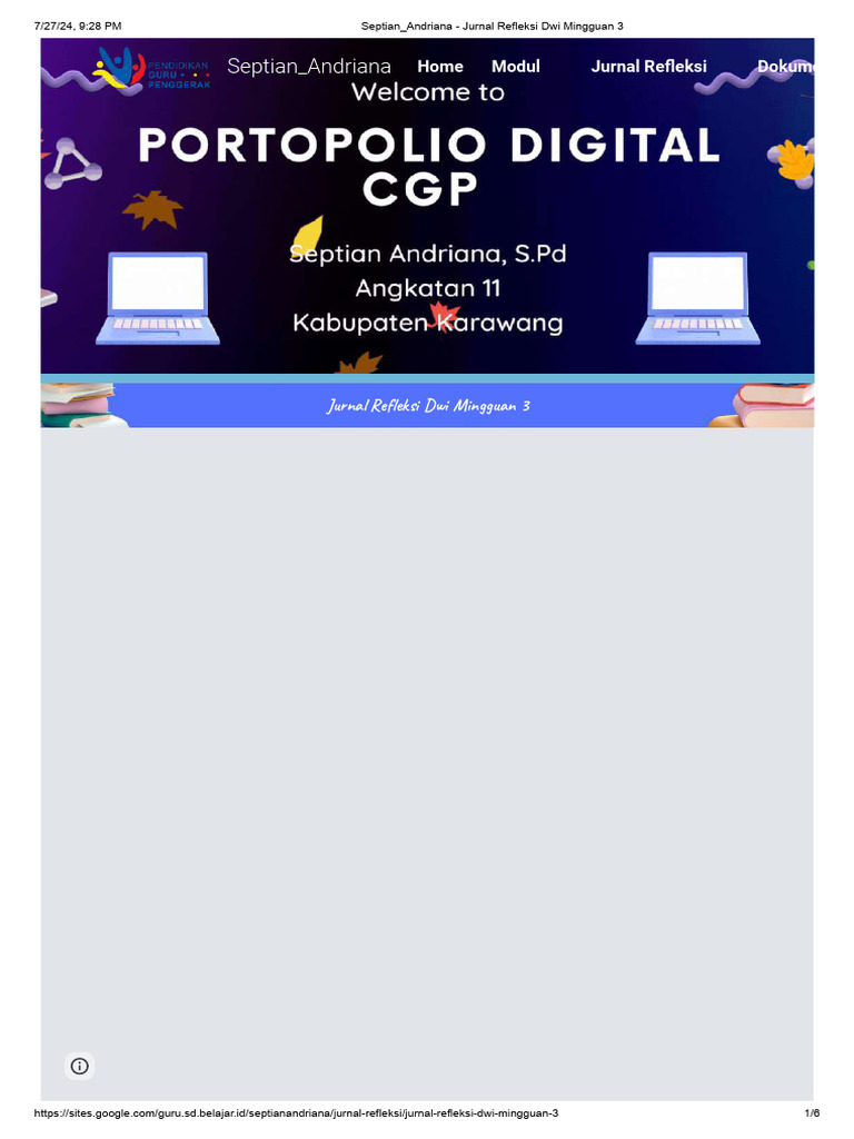 Septian - Andriana - Jurnal Refleksi Dwi Mingguan 3 - Compressed - Compressed | PDF | Karier ...