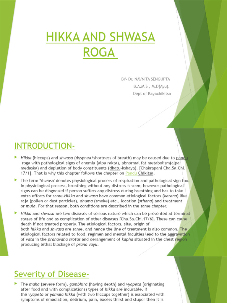 Hikka and Shwasa Roga | PDF | Ayurveda