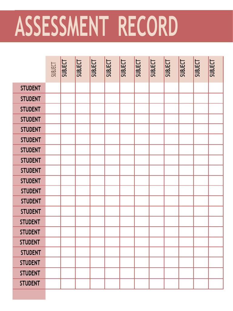 Student Assessment Record Grades Data Worksheet - 20240722 - 094510 ...
