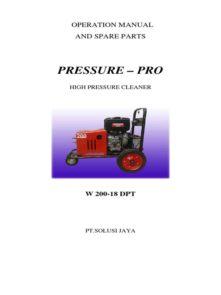 Operation & Maintenance Manual W 200-18 DPT | PDF | Pump | Mechanical Engineering