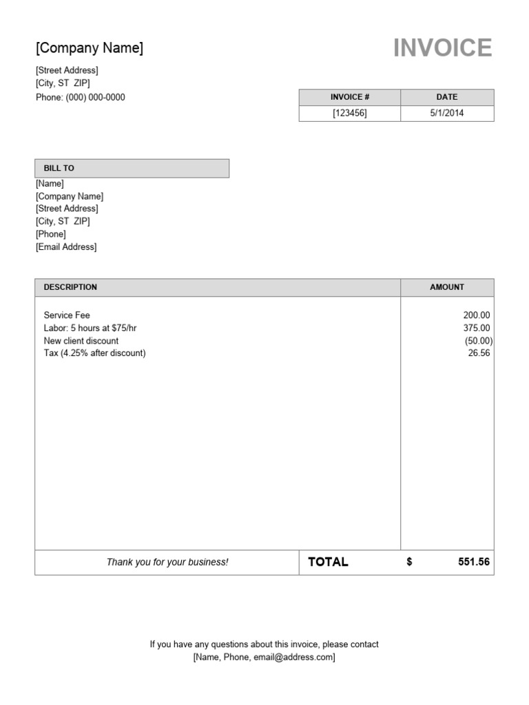 Basic Invoices (Printable) | PDF | Invoice | Receipt