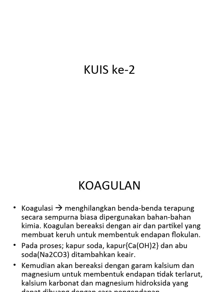 Proses dan Jenis Koagulan Air | PDF