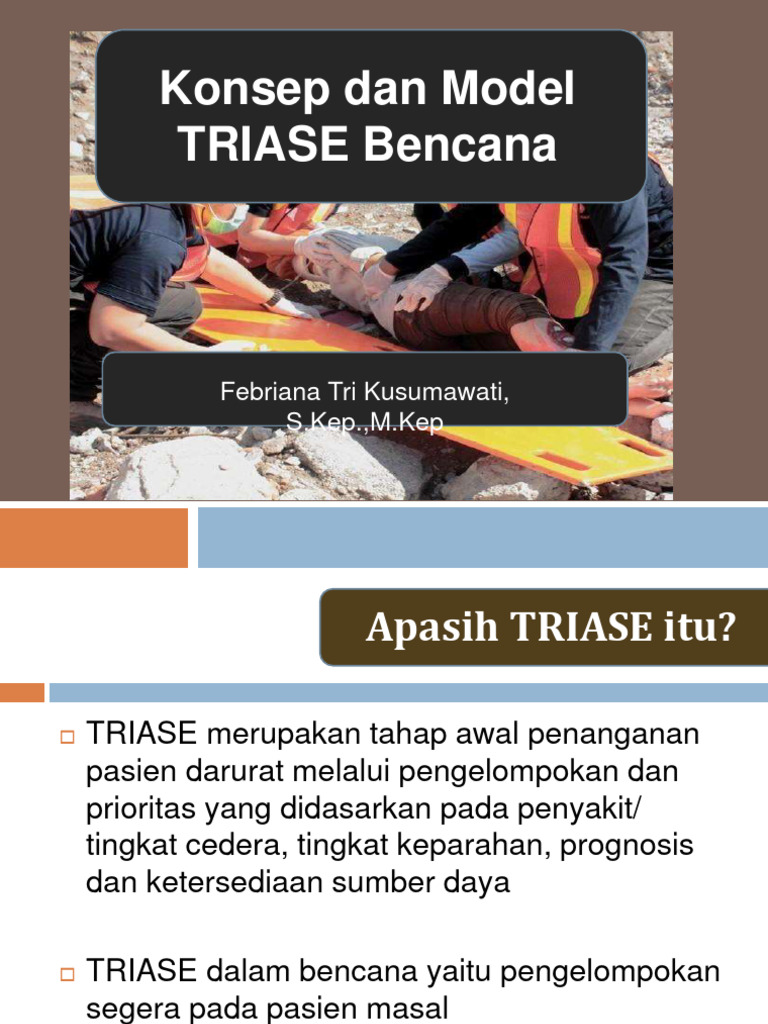 Materi Konsep Dan Model Triase Bencana | PDF | Pengembangan Diri