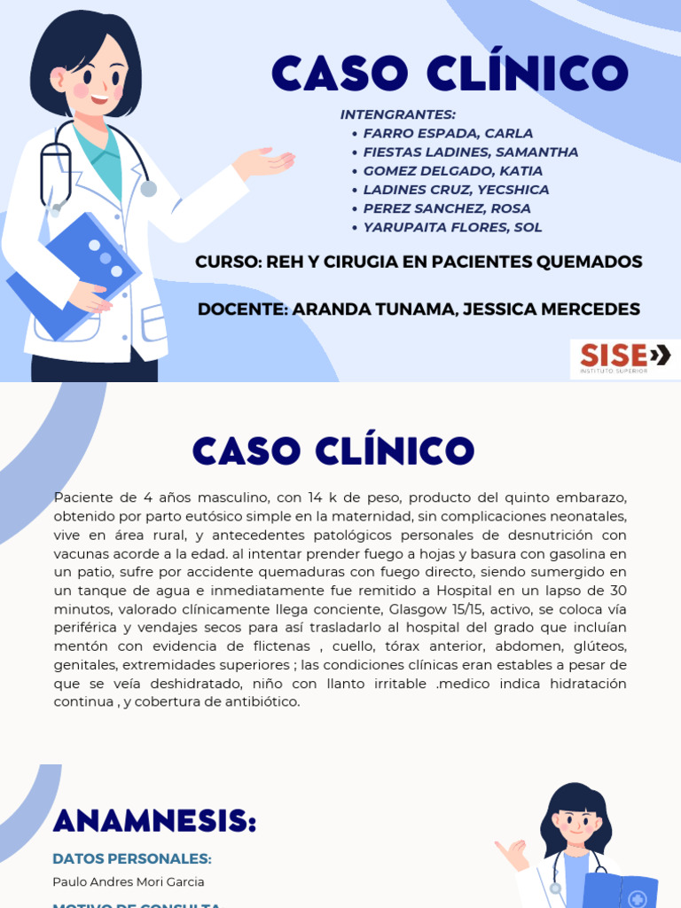 CASO CLÍNICO PACIENTE QUEMADO. | PDF | Quemar | Masaje