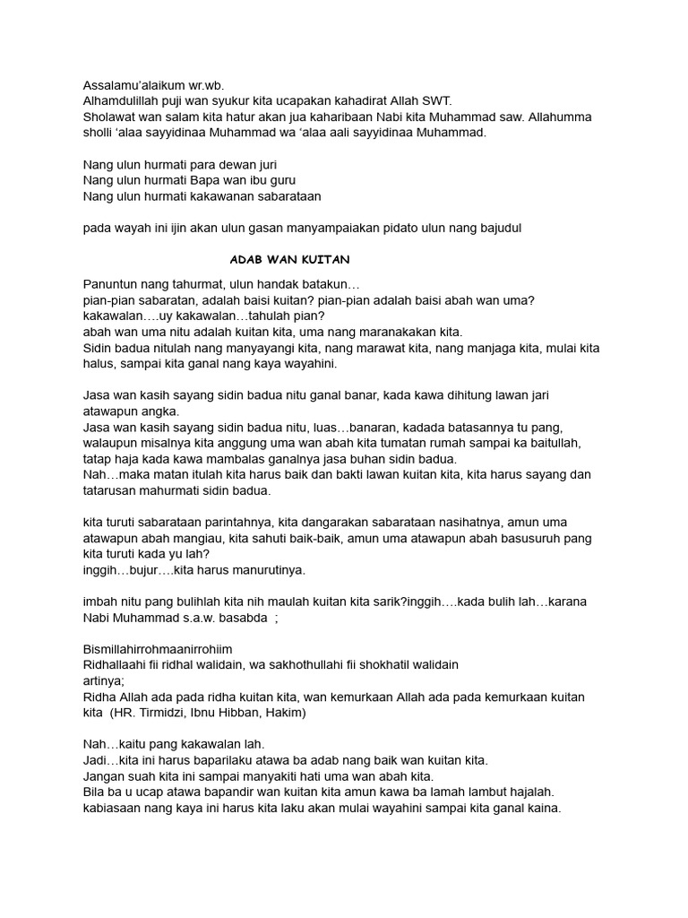 Adab dan Arti Kuitan dalam Kehidupan | PDF | Agama & Spiritualitas