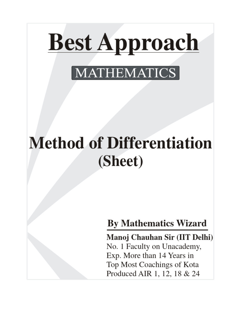 106_MOD_sheet__1659682805826 | PDF | Derivative | Function (Mathematics)