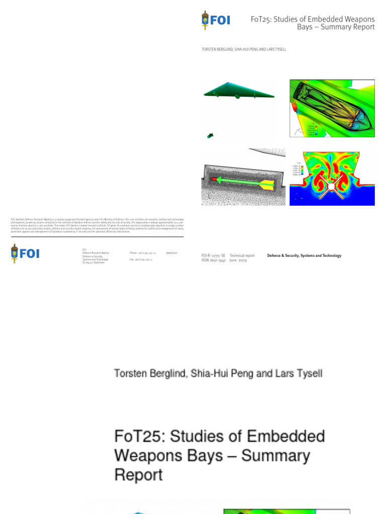 High and Low Frequency Actuation Comparison For A Weapons Bay Cavity | PDF | Computational Fluid ...