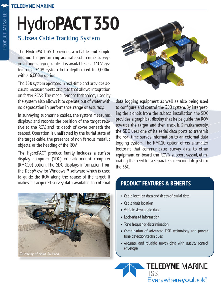 TSS HydroPACT 350 Product Leaflet | PDF | Touchscreen | Electronics