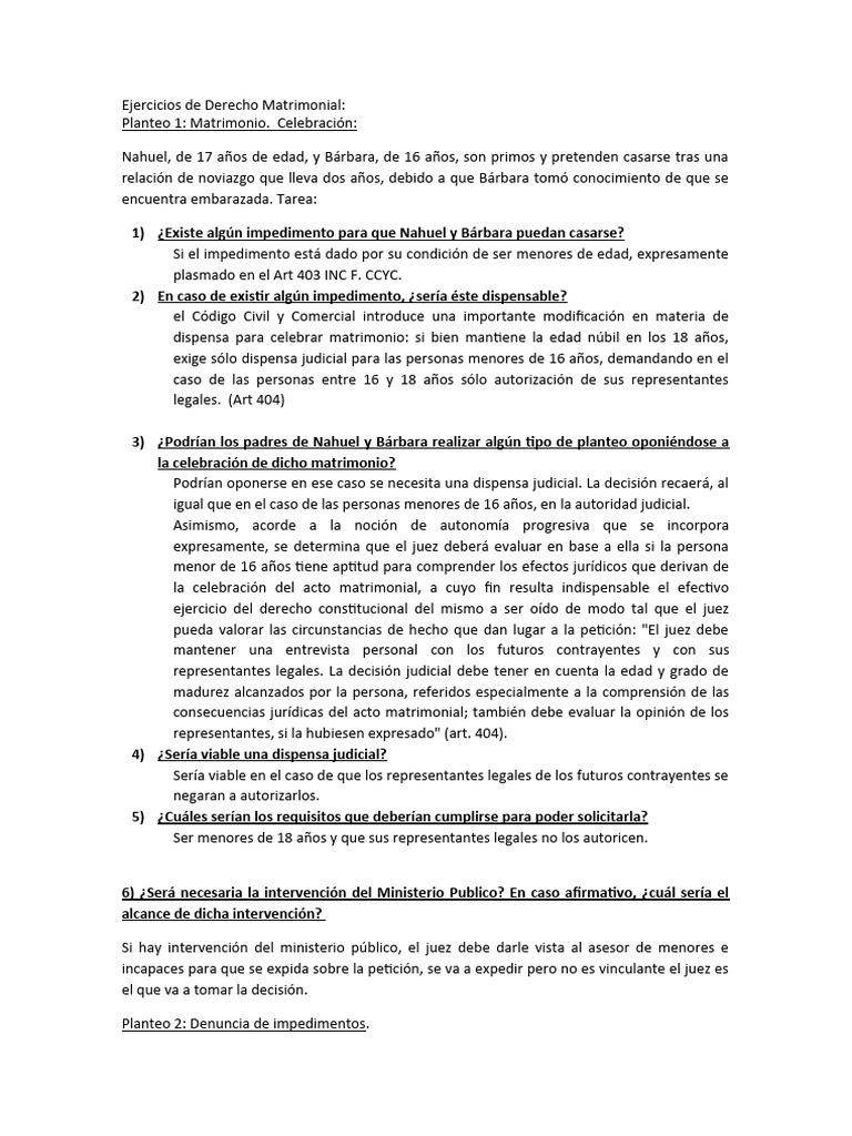 TP N°2 | PDF | Matrimonio | Anulación