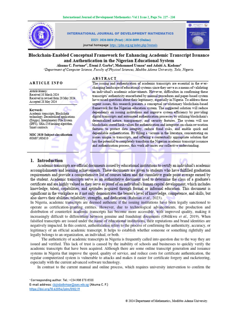 Blockchain-Enabled Conceptual Framework For Enhanc | PDF | Authentication | Peer To Peer
