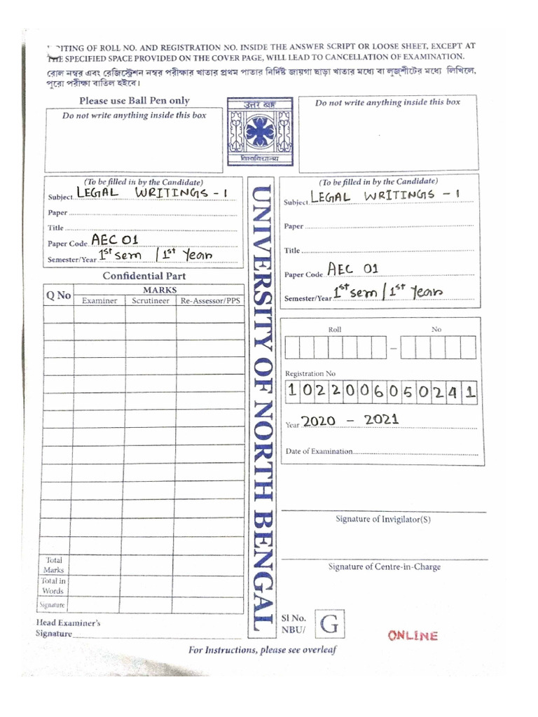Final Submission Legal Writing Paper | PDF